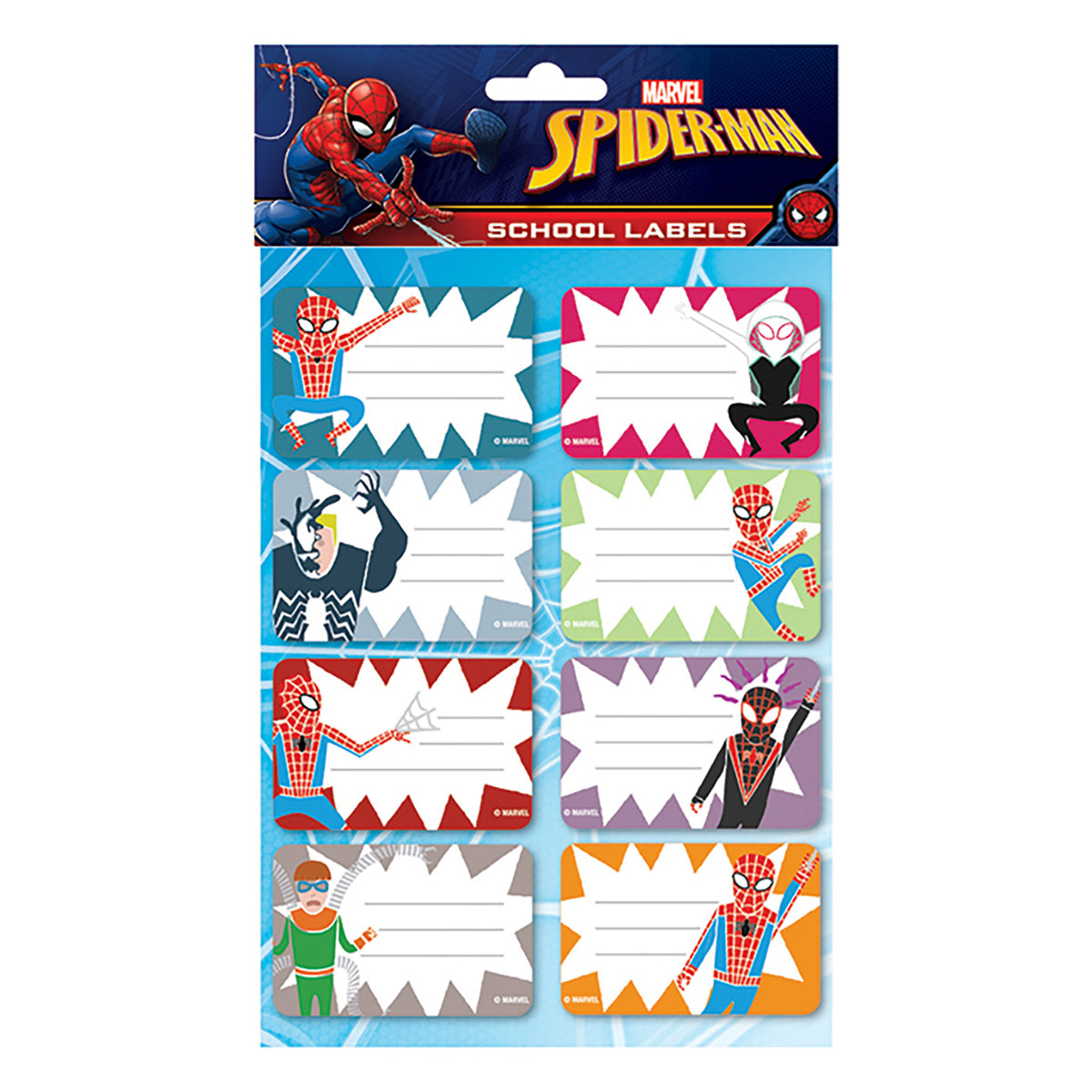 Marvel (Spider-Man Sketch) School Labels – PyramidShop.com